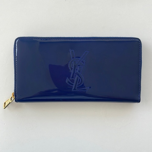 Yves Saint Laurent | Bags | Ysl Cobalt Blue Wallet | Poshmark